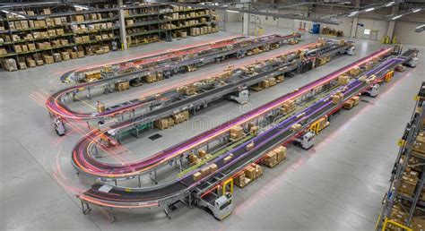 Automated Warehouse Conveyor System High Efficiency Package Sorting And Distribution Network