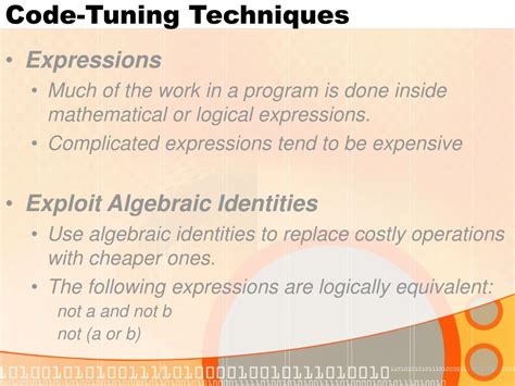 Ppt Code Tuning Strategies And Techniques Powerpoint Presentation Free Download Id1411073