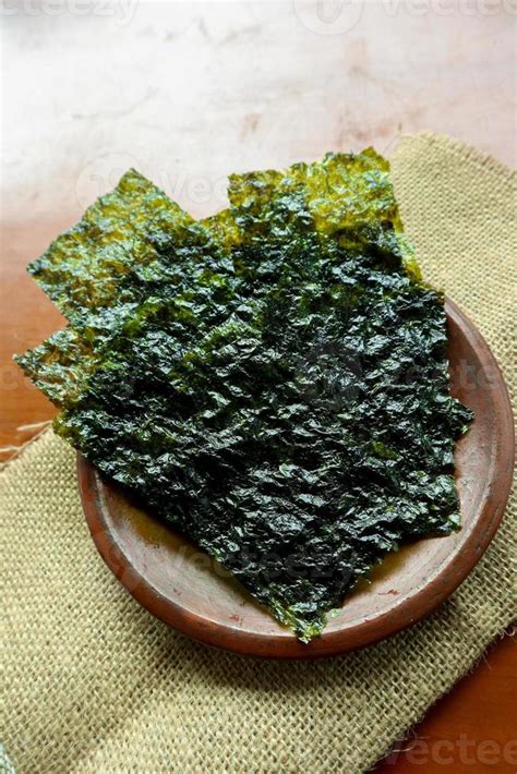 Nori Seaweed Isolated On White Background Japanese Food Nori Dry