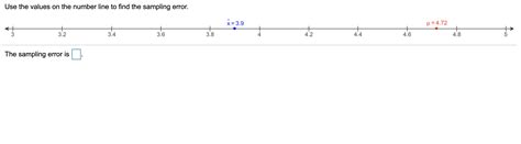 solved use the values on the number line to find the