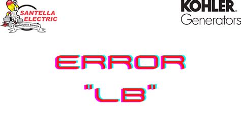 Generator Errors Kohler Santella Electric