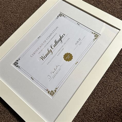 Foiled Certificate Of Completion Certificate Of Appreciation