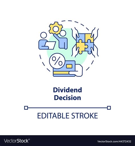 Dividend Decision Concept Icon Royalty Free Vector Image