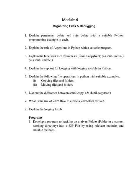 Module 4 Important Questions With Answers Pdf Computer File Zip