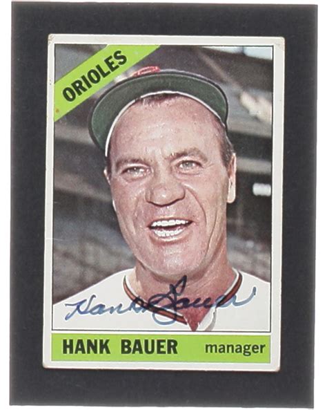Hank Bauer Signed 1966 Topps 229 Mg Beckett Pristine Auction