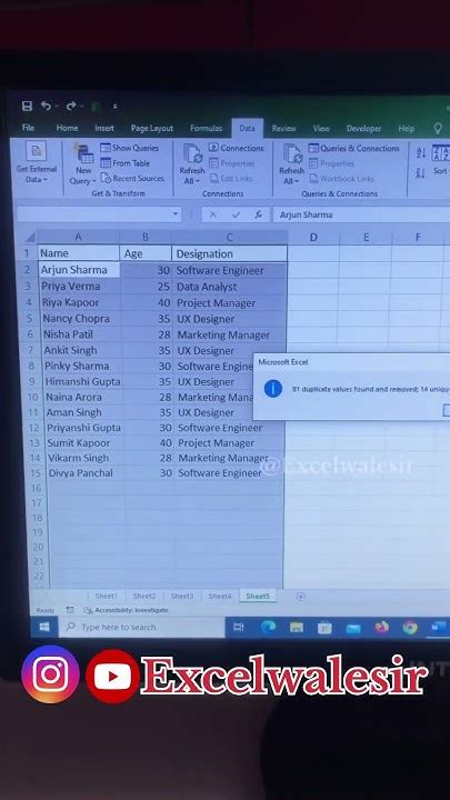 Excel Me Duplicate Data Ka Problem Excelwalesir Excel Exceltricks