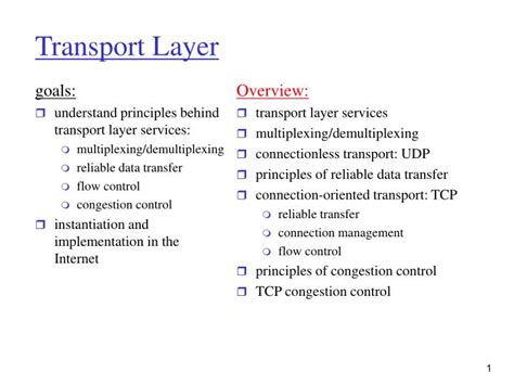 PPT Transport Layer PowerPoint Presentation Free Download ID 352274