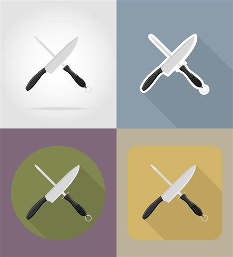 Knife Sharpener Objects And Equipment For The Food Vector Illustration 514648 Vector Art At Vecteezy