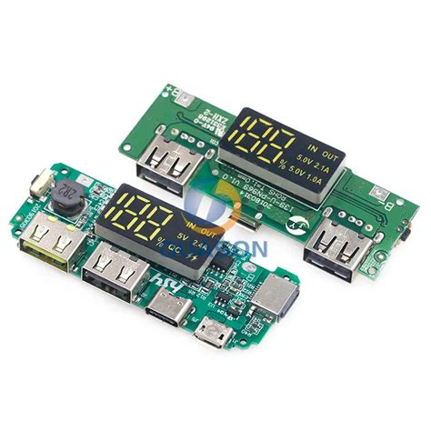 Module De Chargeur De Batterie Au Lithium Led Double Usb 5v 2 4a Pour