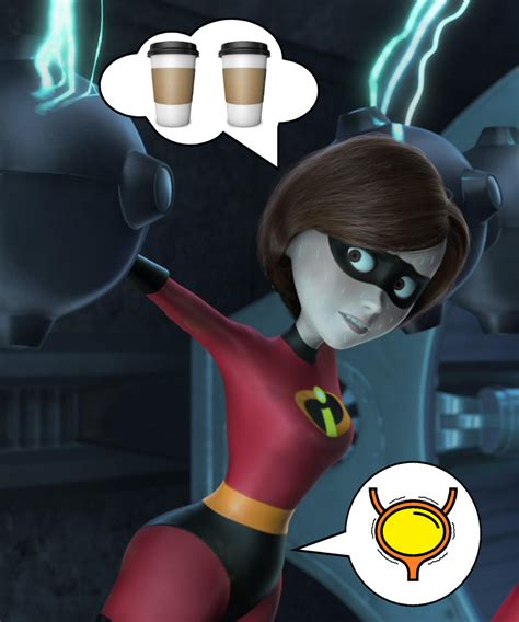 Elastigirl Holding It Omorashi Artwork Omorashi