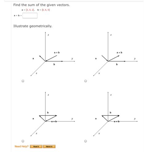 answered find the sum of the given vectors a … bartleby