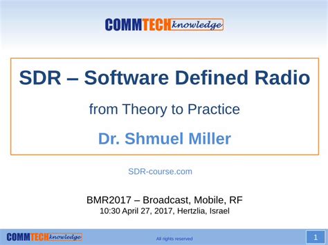 Pdf Sdr Software Defined Radiosdr Wp Contentuploads2017