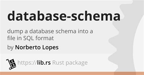 数据库模式 — Rust的数据库接口 Lib Rs • Rust 包仓库