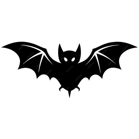 Halloween Bat Set Black Silhouette Halloween Bat Vector Illustration