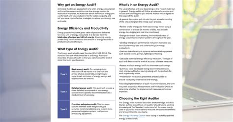 Energy Audit Factsheet Ag Energy Hub
