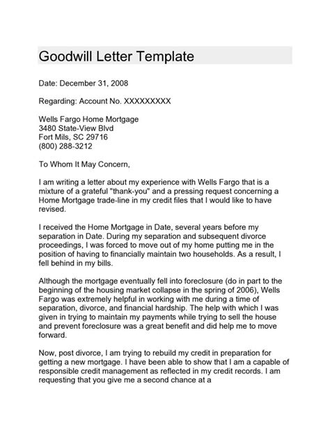 40 Free Goodwill Letter Templates And Examples Templatelab