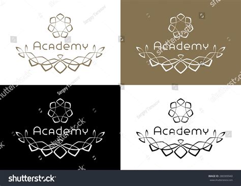 Academy Logo Design Logo Emblem On Stock Vector Royalty Free