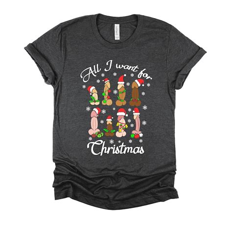 Camisa De Navidad Del Pene Camiseta De Navidad De Dicks Divertidos Camiseta Sucia De Santa