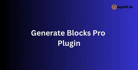 Generateblocks Pro Plugin