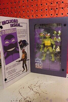 2021 Tmnt Donatello Idw Comic Book And 5 Action Figure Bst Axn Pizza New