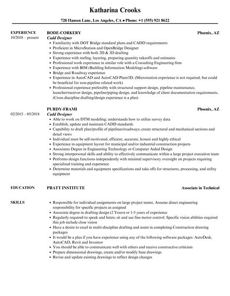 Cadd Designer Resume Samples Velvet Jobs Cadd Designer Resume Samples Velvet Jobs