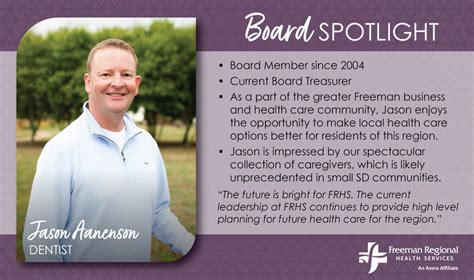 Board Spotlight Aanenson Freeman Regional Health Services