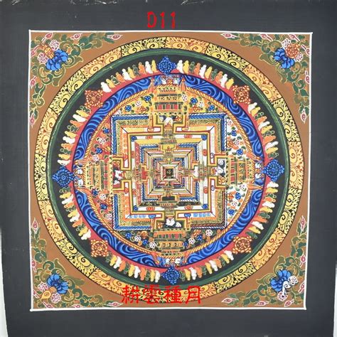 【耕雲種月】尼泊爾純手繪唐卡 時輪金剛壇城 曼陀羅 開運招財 天然礦物質原料 D 11 880元 2727cm 蝦皮購物