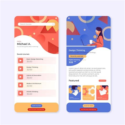 Premium Vector Course Application Template
