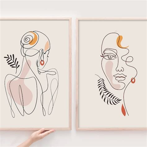 Minimalist Line Drawing Printables Etsy