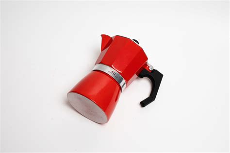 Red Stove Top Coffee Maker 6 Cup Classica
