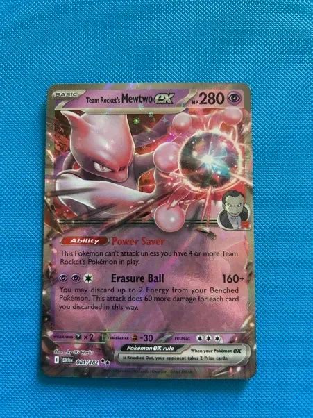 Team Rockets Mewtwo Ex 081182 Sv10 Destined Rivals Holo English £3