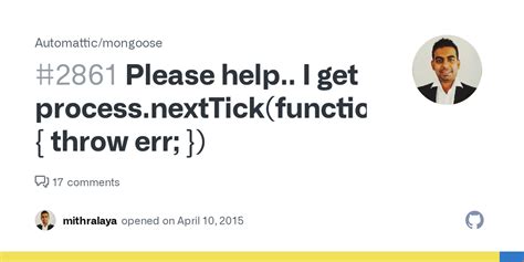 Please Help I Get Processnexttickfunction Throw Err · Issue 2861 · Automattic