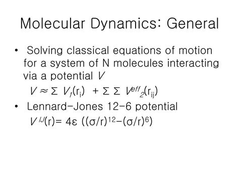 Ppt Classical Molecular Dynamics Powerpoint Presentation Free Download Id6914341