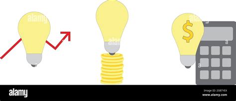 Set Of Icons Such As Electricity Bill Electricity Bill Increase Light Bulb Etc Set Of Icons
