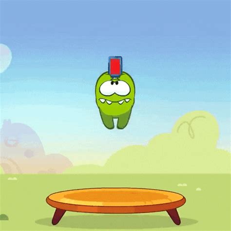 Jumping On Trampoline Om Nom  Jumping On Trampoline Om Nom Cut The