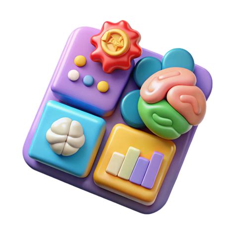 Stunning Classic Cognitive Functions Chart Colorful Icons Isolated