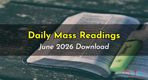 Download Mass Readings June 2026 Catholic Gallery