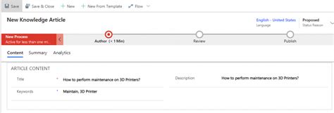 Knowledge Article Templates In Dynamics 365 Cs As Per 2019 Release Wave 2 Microsoft Dynamics