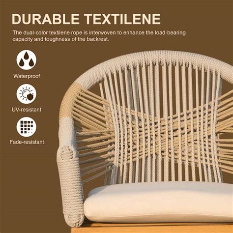 Domi Outdoor Living 2 Piece Aluminum Outdoor Serving Bart Set With Mix Beige Cushions Lcfr0338a