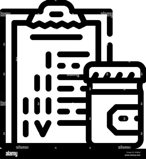 Checklist With Testing Stages Line Icon Vector Illustration Stock