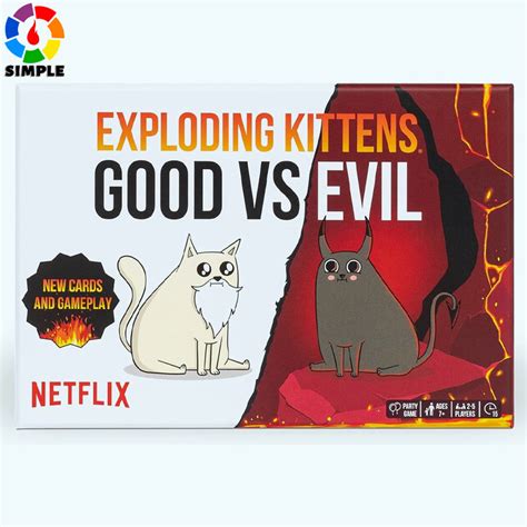 Exploding Kittens Good Vs Evil 55 Cards Inspired By The Netflix Series Shopee Philippines