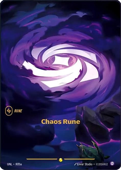 Chaos Rune R05a Unleashed Riftbound League Of Legends Trading