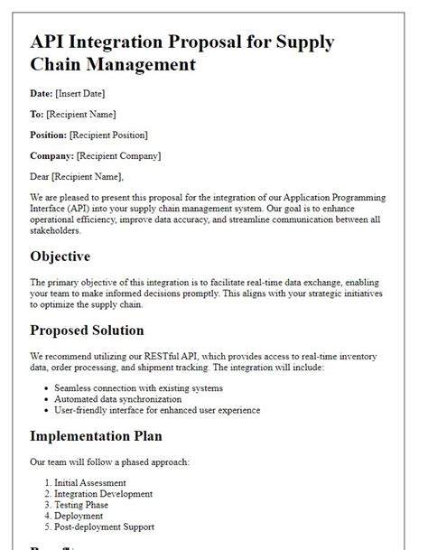 Letter Template For Api Integration Proposal Free Samples In PDF Letterin