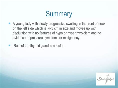 Thyroid Swelling A Practical Guide On Writing And Presenting A Clinical Case Pptx
