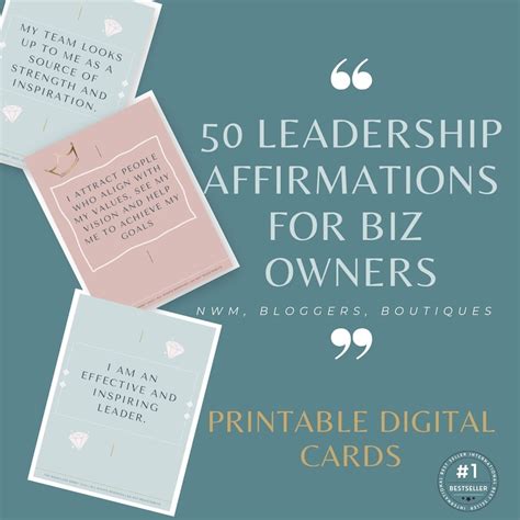 50 Printable Affirmation Cards Positive Affirmations Business Growth