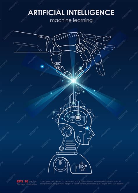 Künstliche Intelligenz Und Machine Learning Poster Premium Vektor