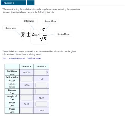 solved when constructing the confidence interval a