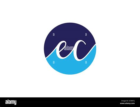 Initial Monogram Letter E C Logo Design Vector Template E C Letter