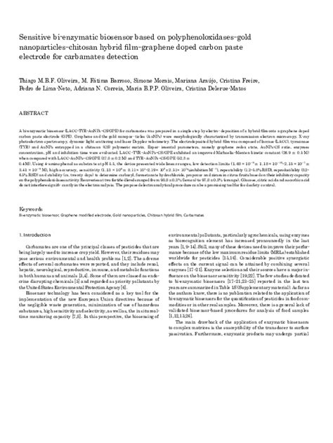 Pdf Sensitive Bi Enzymatic Biosensor Based On Polyphenoloxidases Gold Nanoparticles Chitosan