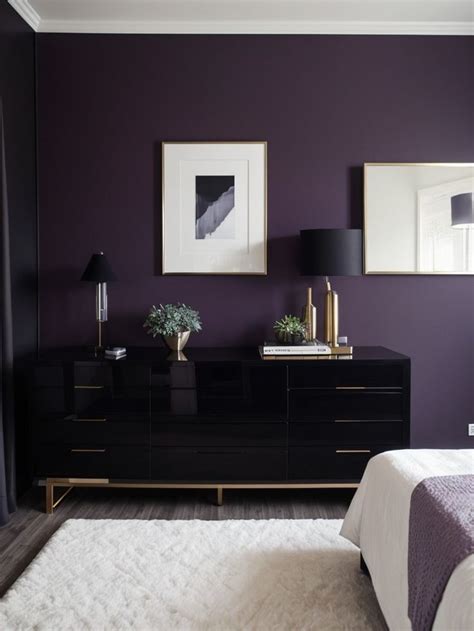 Transform Your Bedroom With A Gorgeous Deep Purple Accent Wall